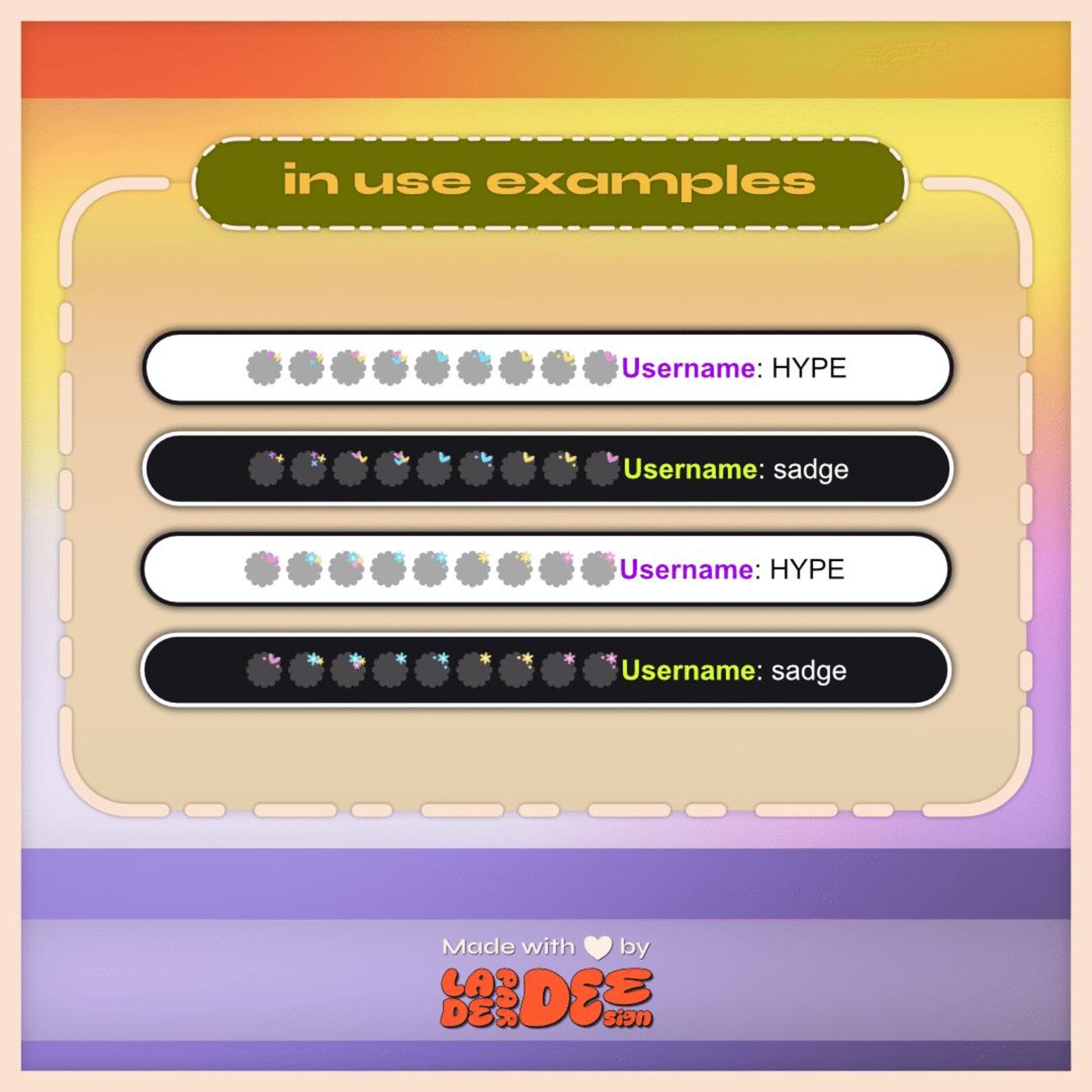 FREEBIE Pastel Doodle Sub Flairs: KICK, Twitch, Youtube & More - Etsy