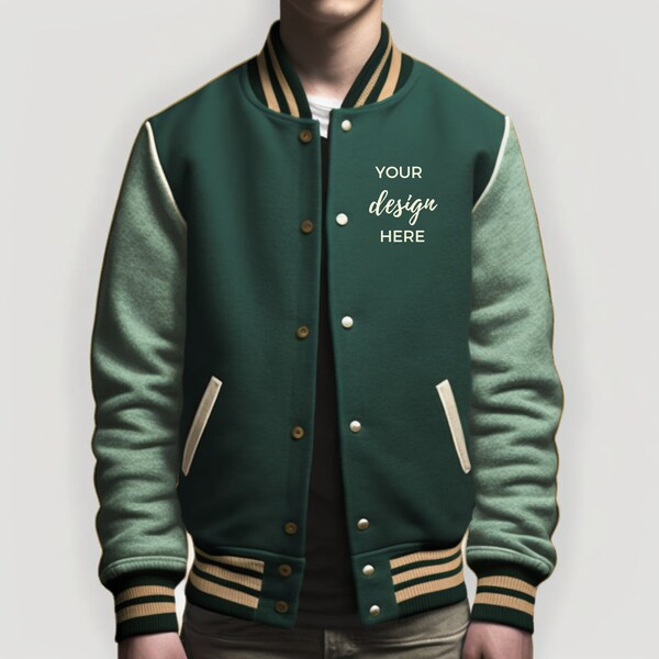 Green Varsity Jacket - Etsy