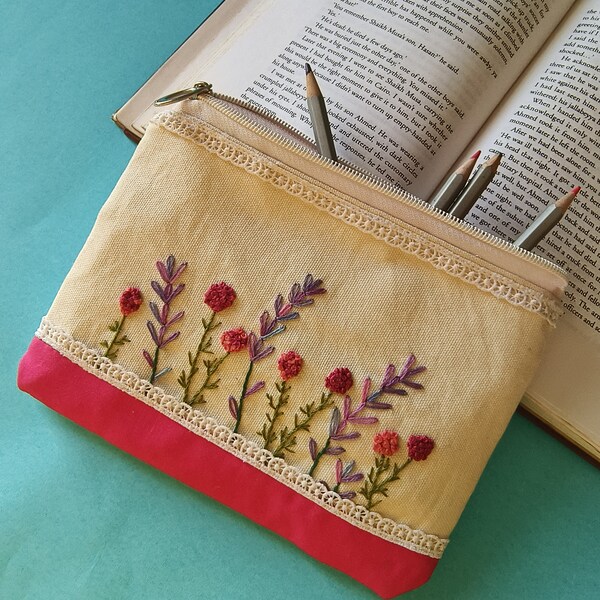 Embroidered Pouch - Etsy