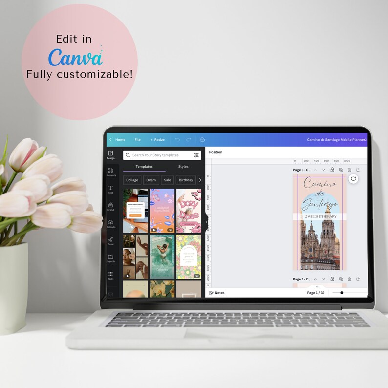 Camino De Santiago Itinerary, Mobile Travel Planner Template, Editable ...