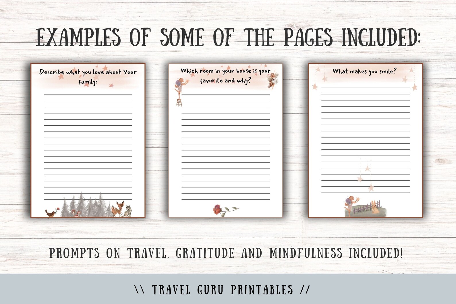 Fairy Themed Kids Creative Writing Journal Printable Children's Journal ...