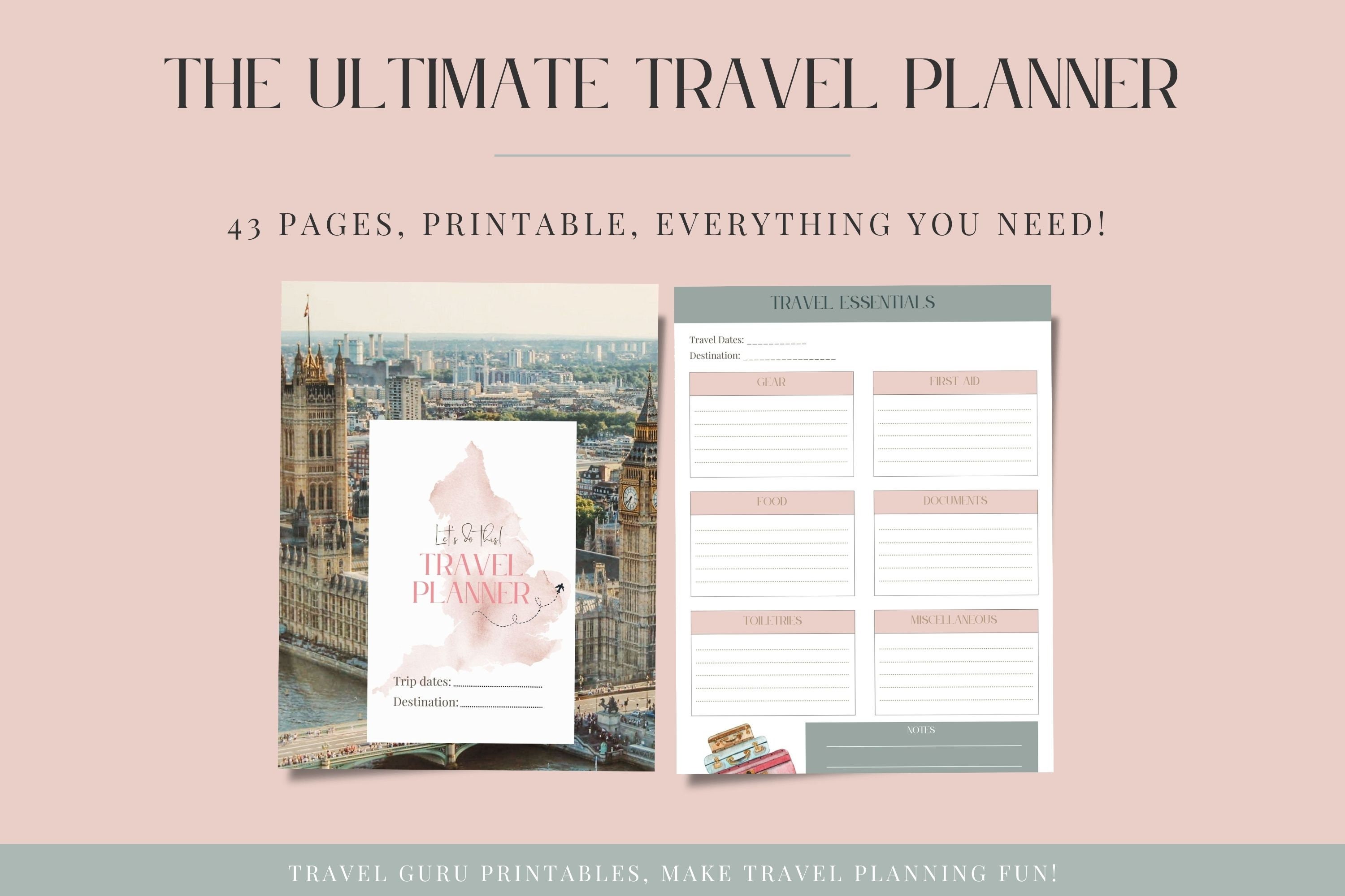 Printable London Travel Itinerary London Travel Planner Printable ...