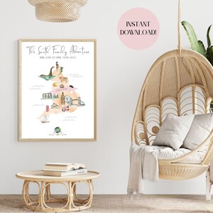 Watercolor Travel Map England Travel Map Custom Map Print Travel Map ...