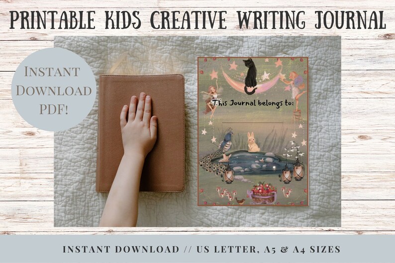 Fairy Themed Kids Creative Writing Journal Printable Children's Journal ...