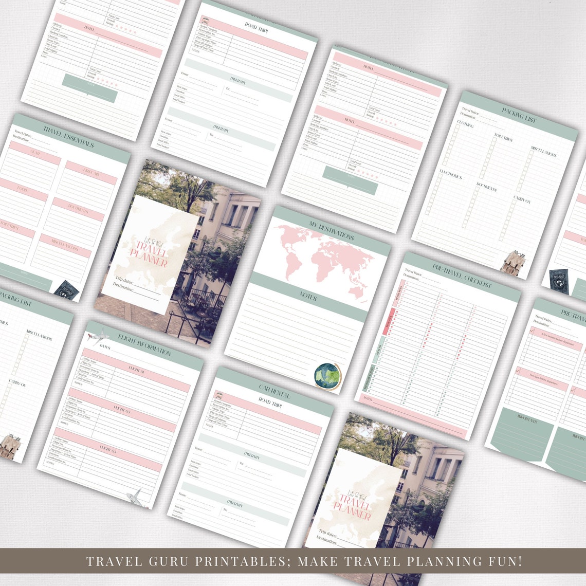 Paris Travel Planner Printable Printable Travel Planner Printable ...