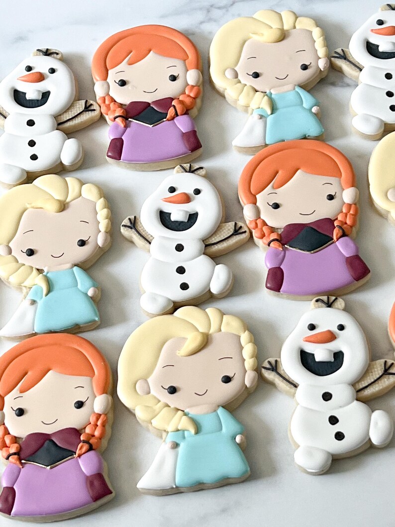 Frozen Character Cookies - Etsy