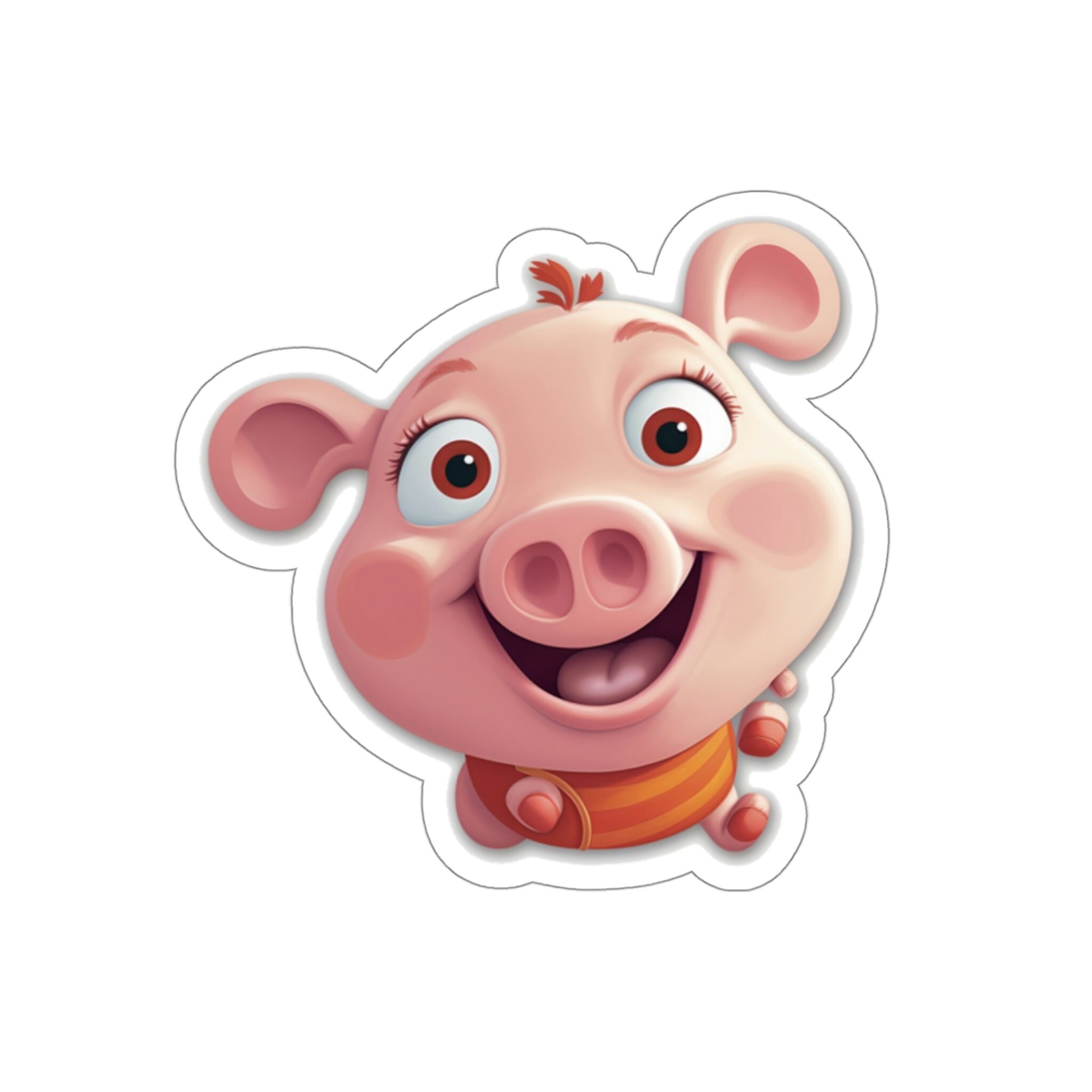 Happy Little Piglet Sticker - Etsy