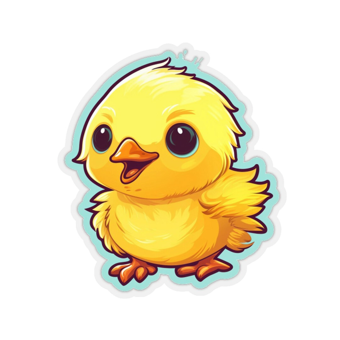 Cheerful Baby Chick Sticker - Etsy