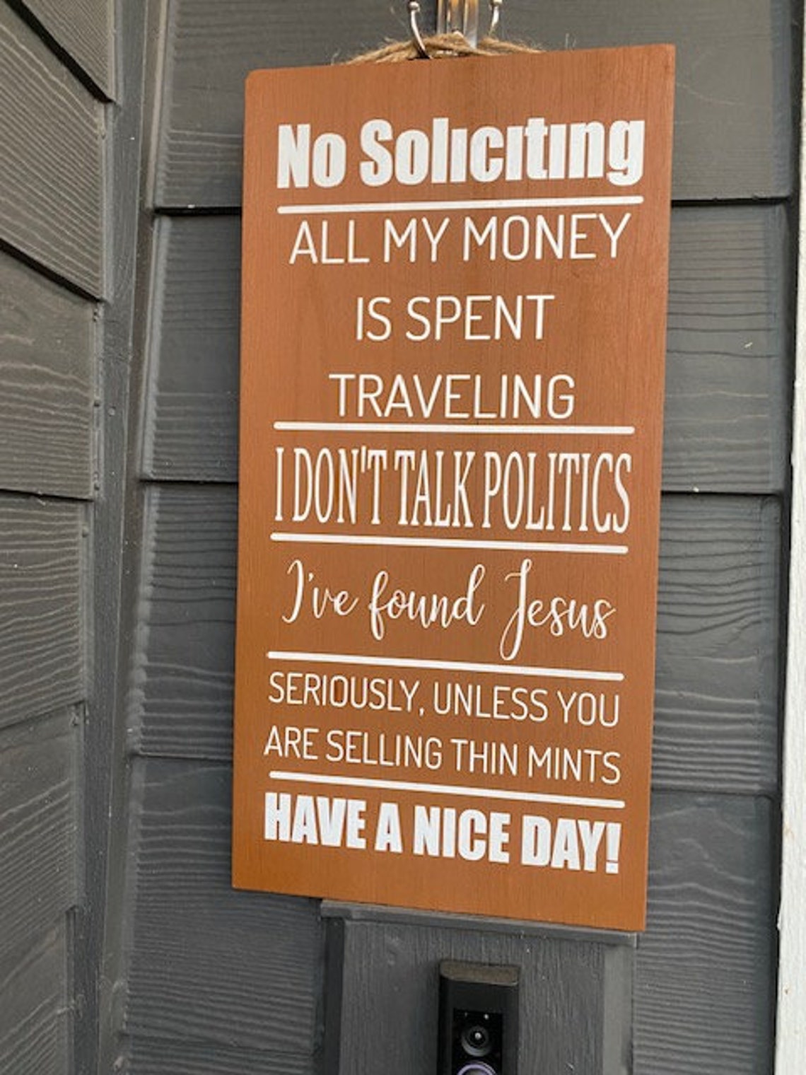 No Soliciting Funny Sign - Etsy