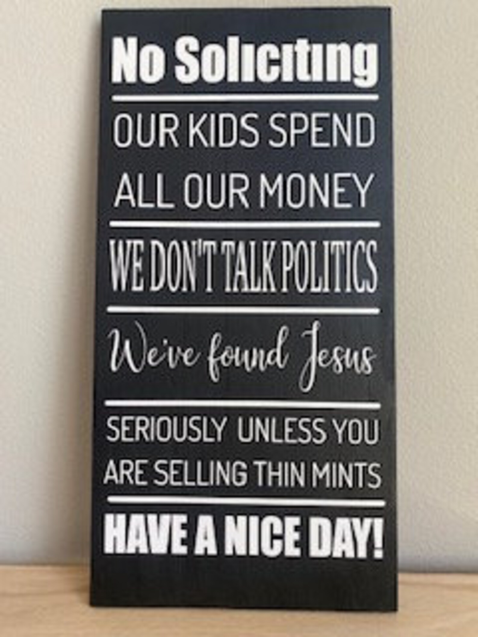 No Soliciting Funny Sign - Etsy