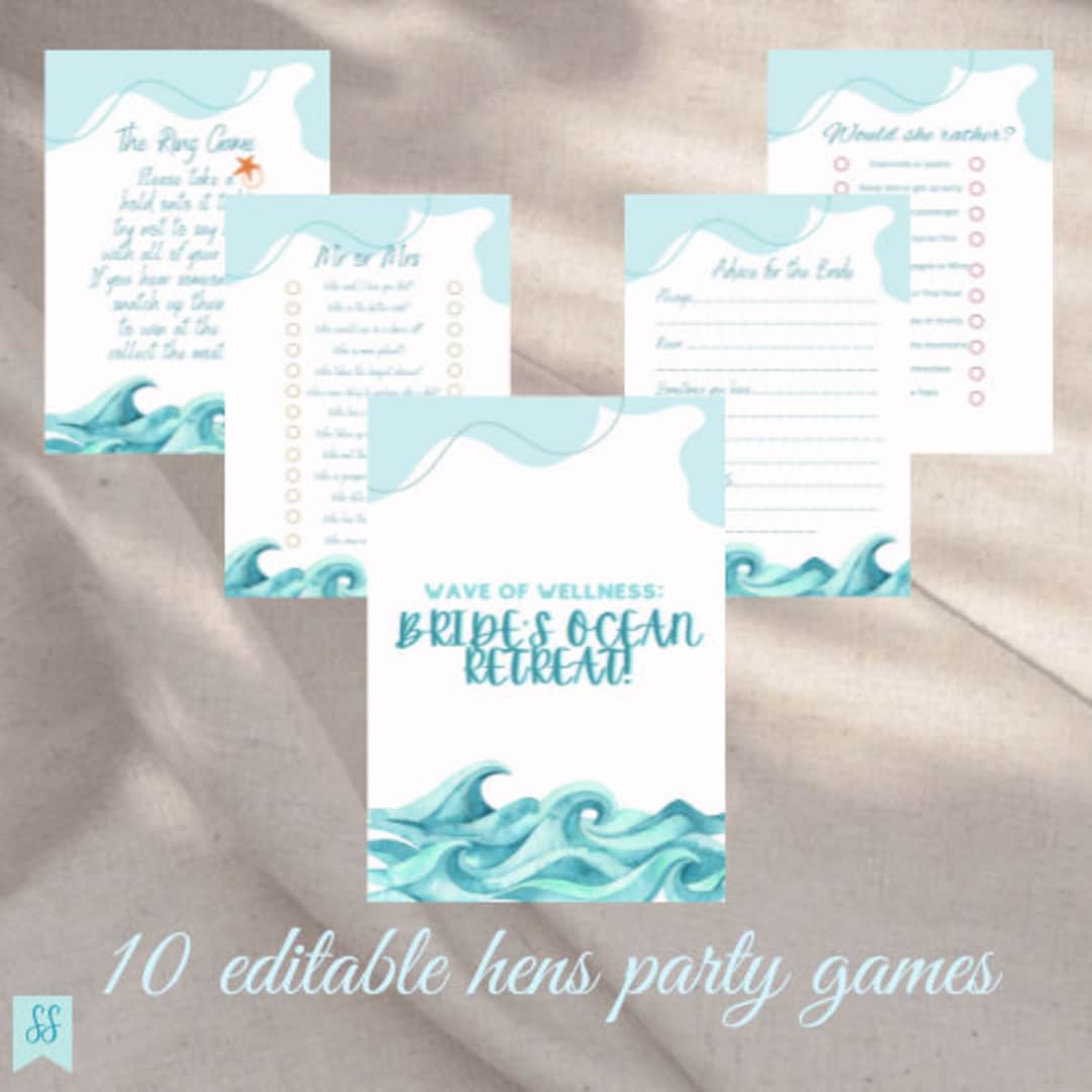 Wellness Ocean Themed Hens - Bachelorette Party Games to Download ...