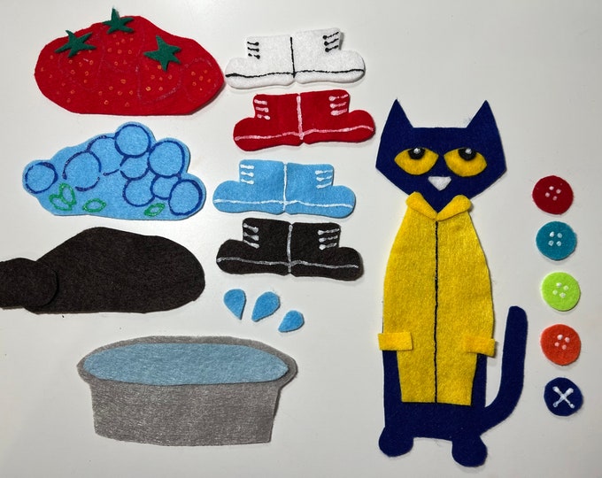 Pete the Cat I Love My White Shoes and My 4 Groovy Buttons Felt Stories ...