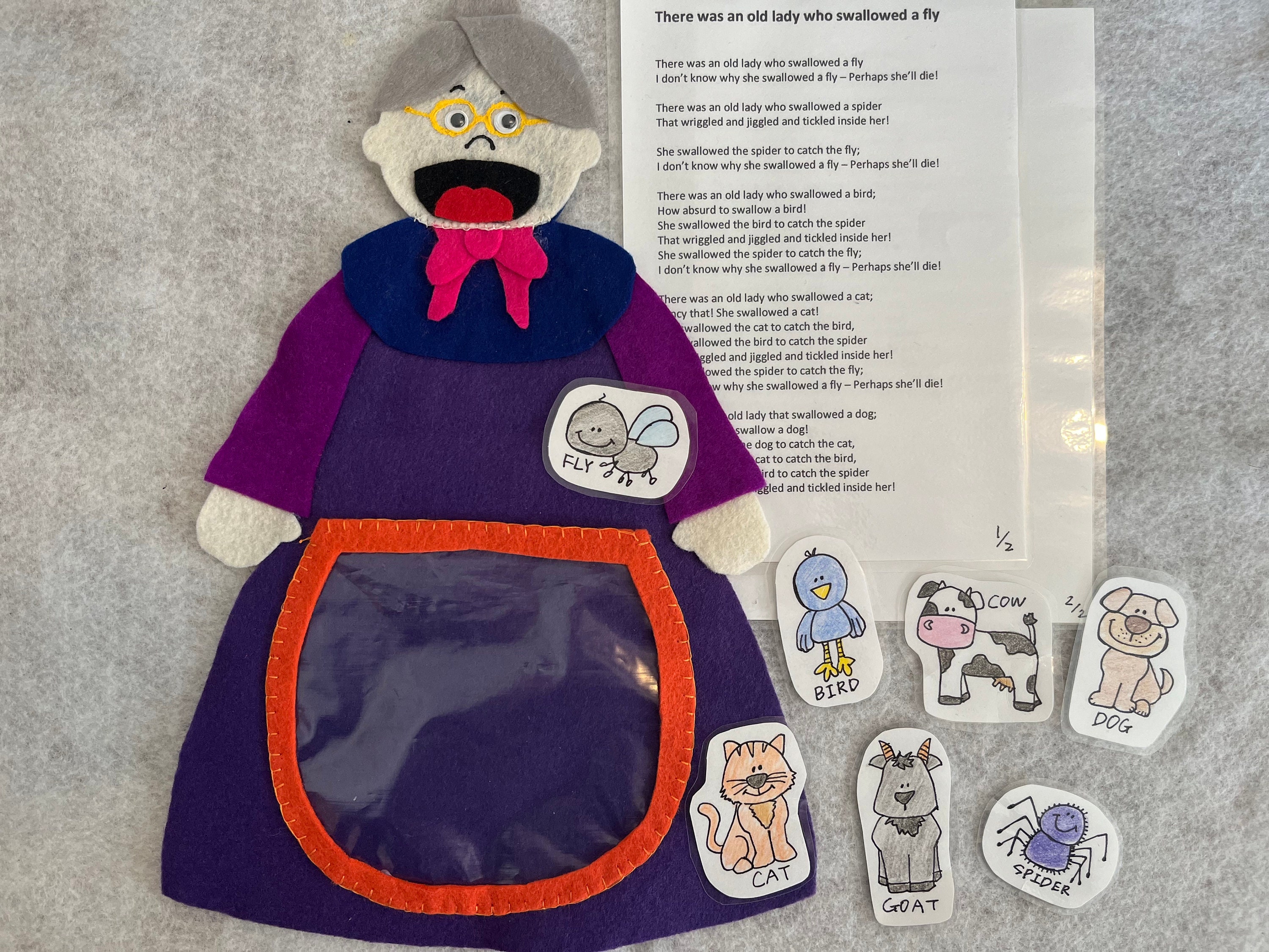 Old Lady Who Swallowed A Fly Coloring Page