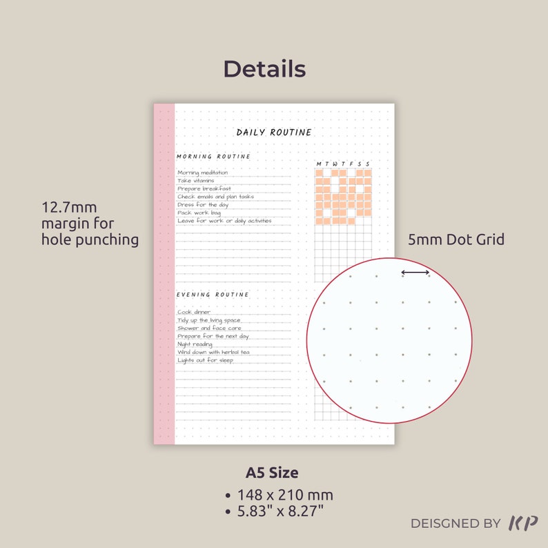 Daily Routine Tracker Printable Weekly Template, Habit Builder, Daily ...