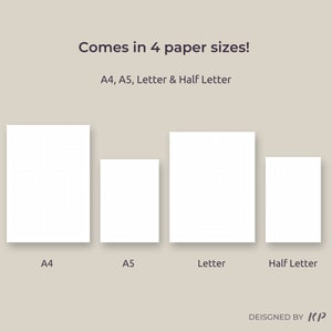 Printable Dot Grid Paper Bullet Journal Paper A4, A5, Letter, Half ...