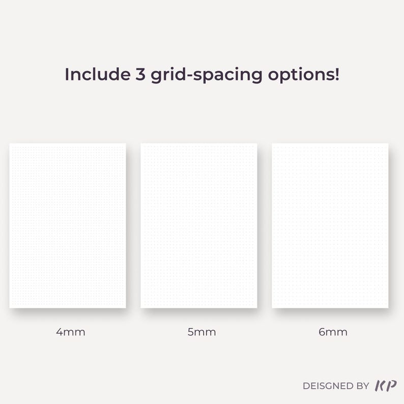 Printable Dot Grid Paper | Bullet Journal Paper | A4, A5, Letter, Half ...