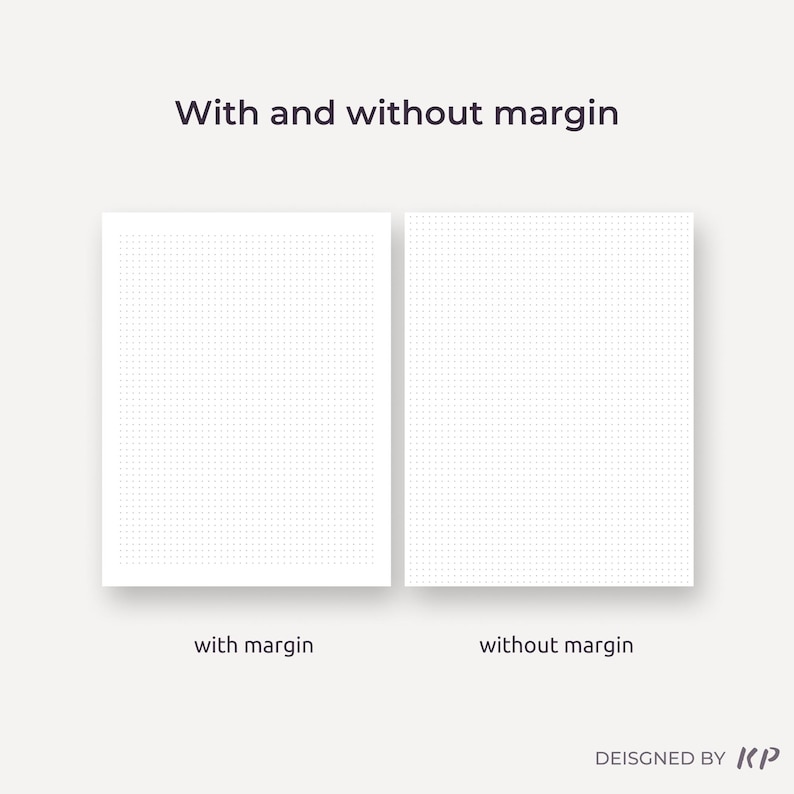 Printable Dot Grid Paper | Bullet Journal Paper | A4, A5, Letter, Half ...