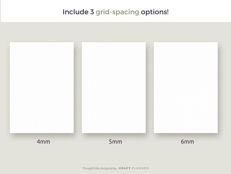 Printable Dot Grid Paper Bullet Journal Paper A4 A5 - Etsy UK