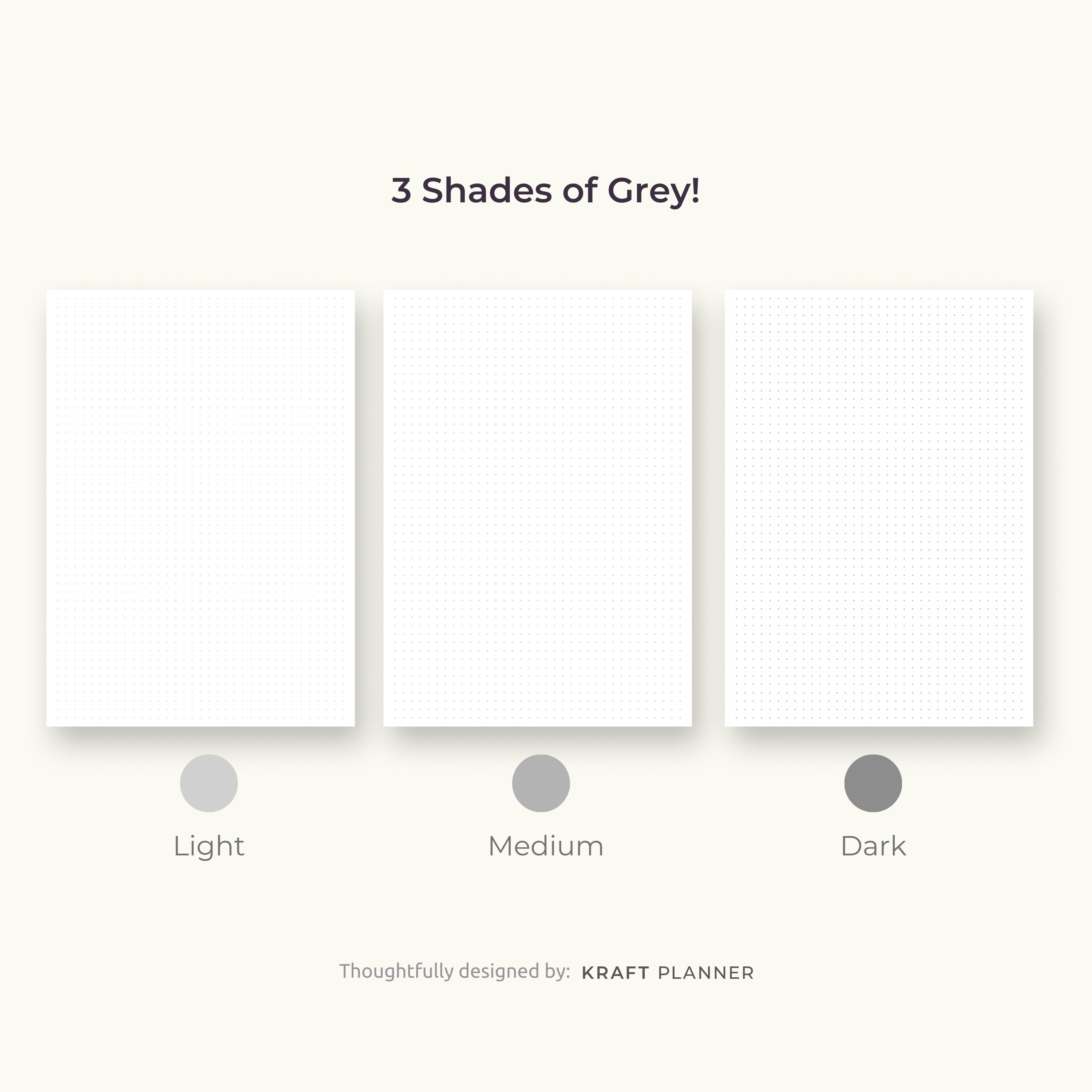 Printable Dot Grid Paper Bullet Journal Paper A4, A5, Letter, Half ...