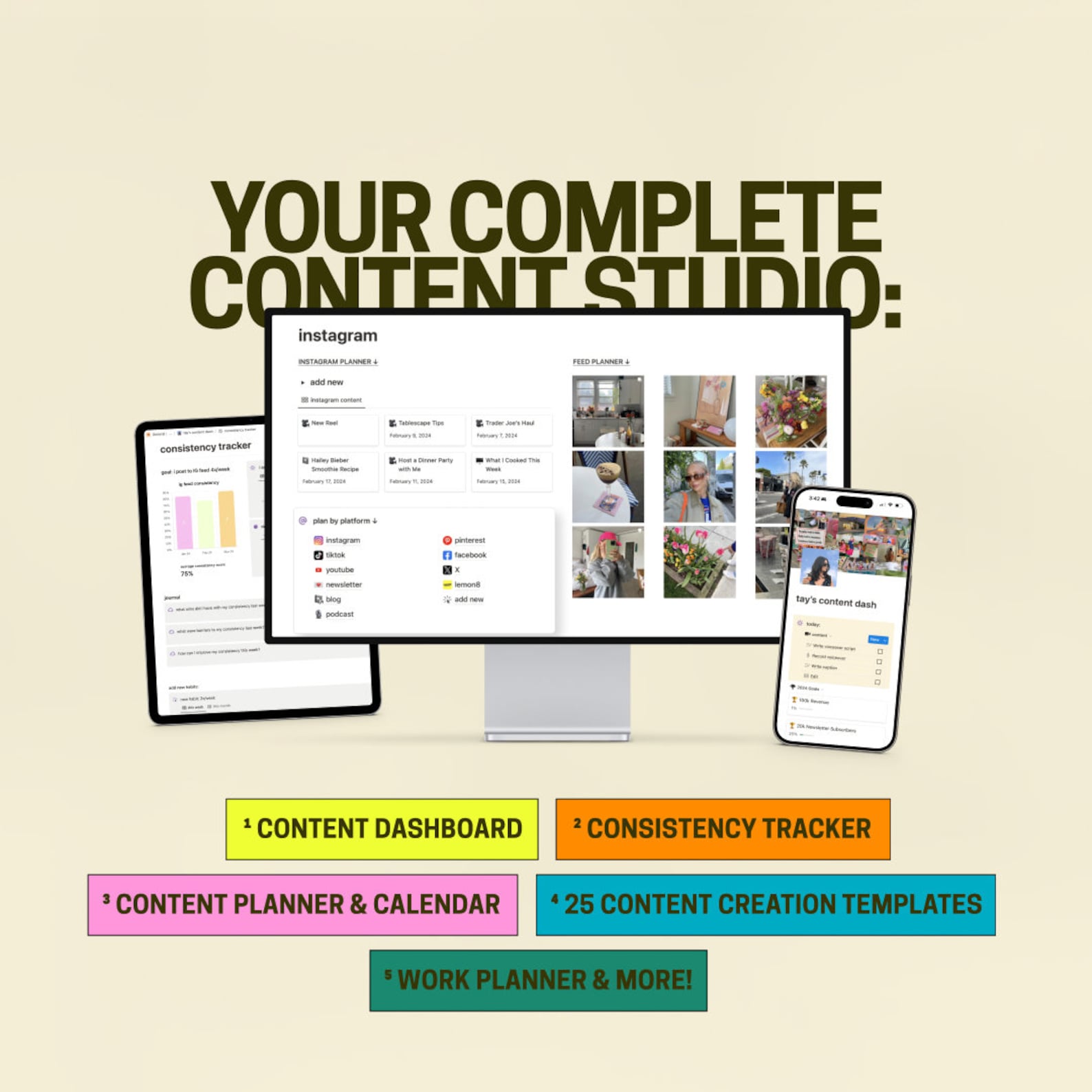 The Perfect Notion Content Calendar Template - Etsy