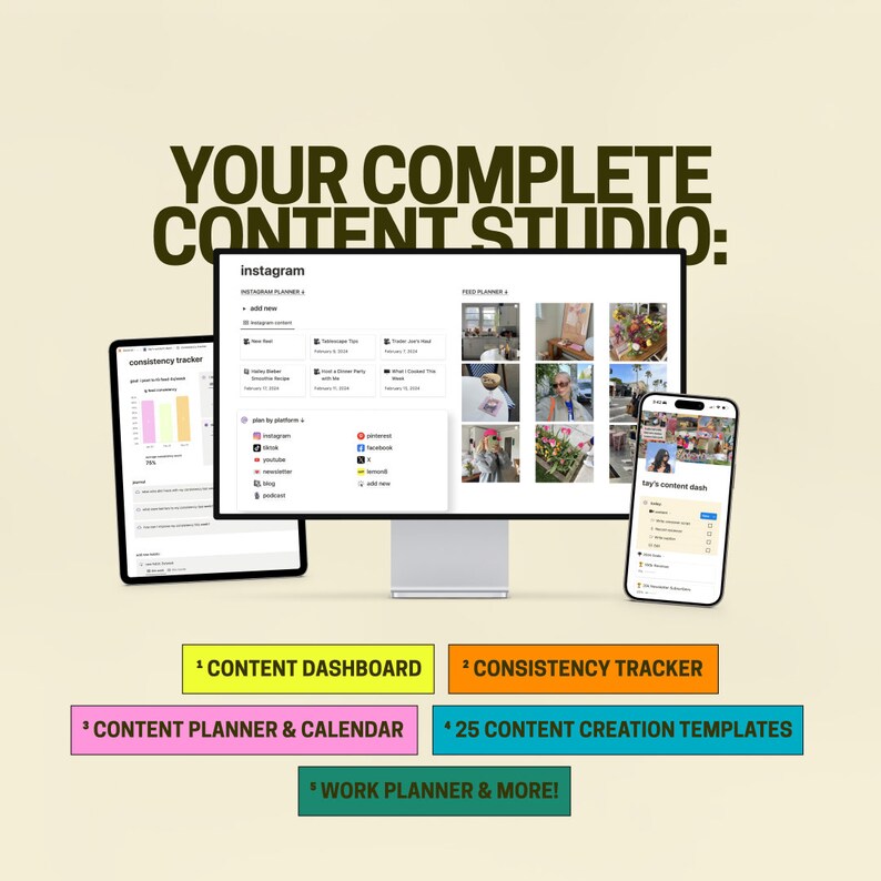 The Perfect Notion Content Calendar Template - Etsy