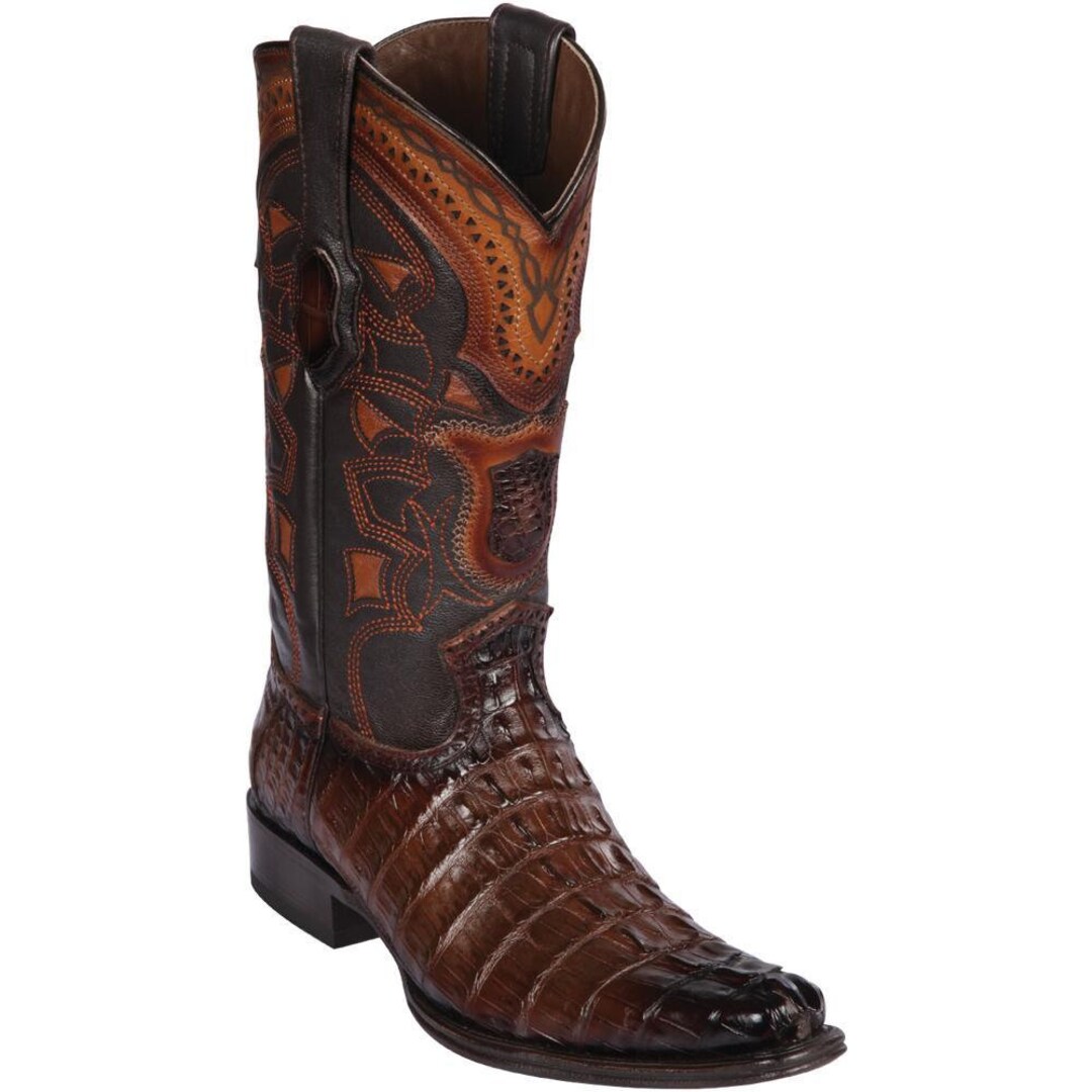 Los Altos Boots Mens 760116 European Square Toe Genuine Caiman Tail ...
