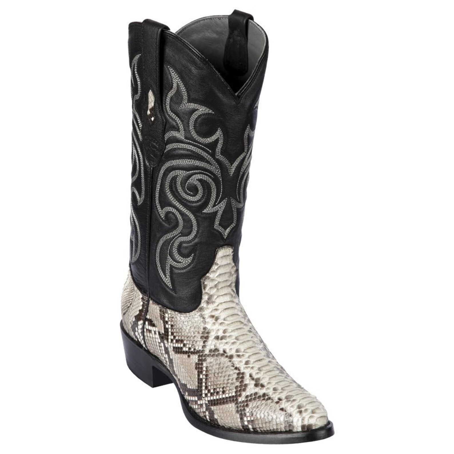 Los Altos Boots Mens 655749 Round Toe Genuine Python Snakeskin Boots ...
