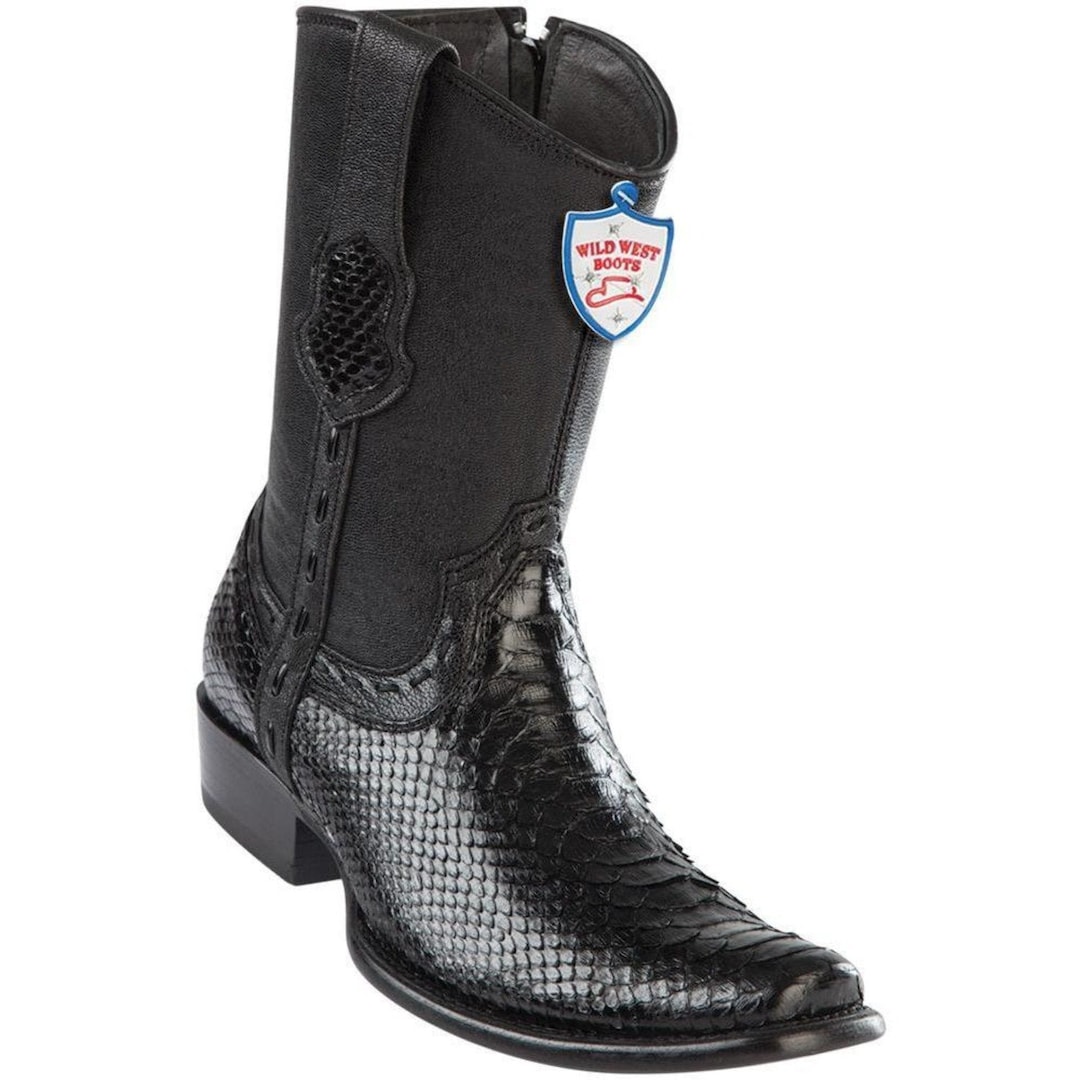 Wild West Boots 279b5705 Men's Color Black Mens Wild West Python Boots ...