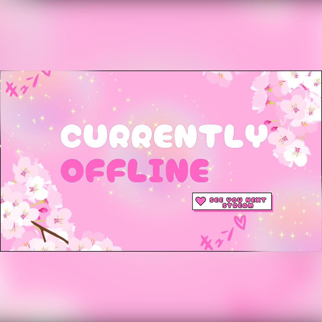 Pink Cherry Blossom Stream Overlay Pack | Cute Starting Soon, BRB ...
