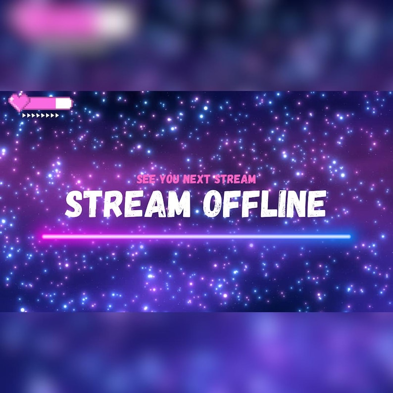 Starry Pixel Stream Overlay Pack: Galaxy Gamer Screens (pngs) (digital ...