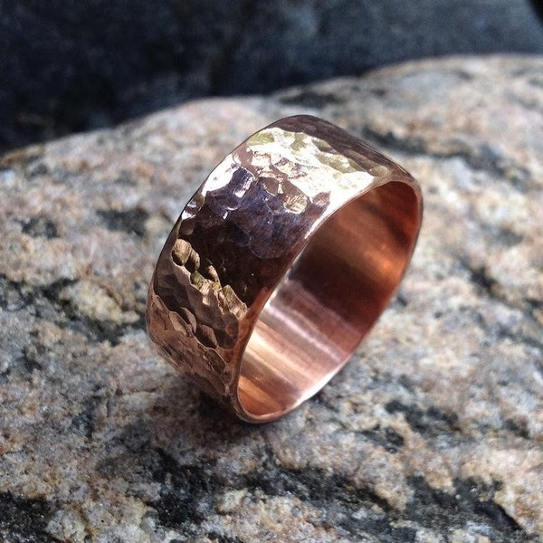 Hammered Copper Ring - Etsy
