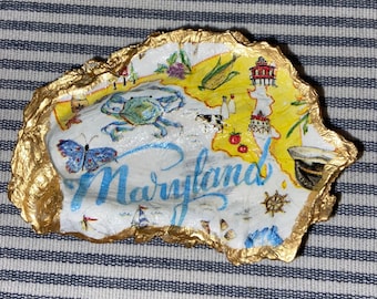 Maryland Themed Gift, Oyster Shell Trinket Dish, Unique Gift for a ...