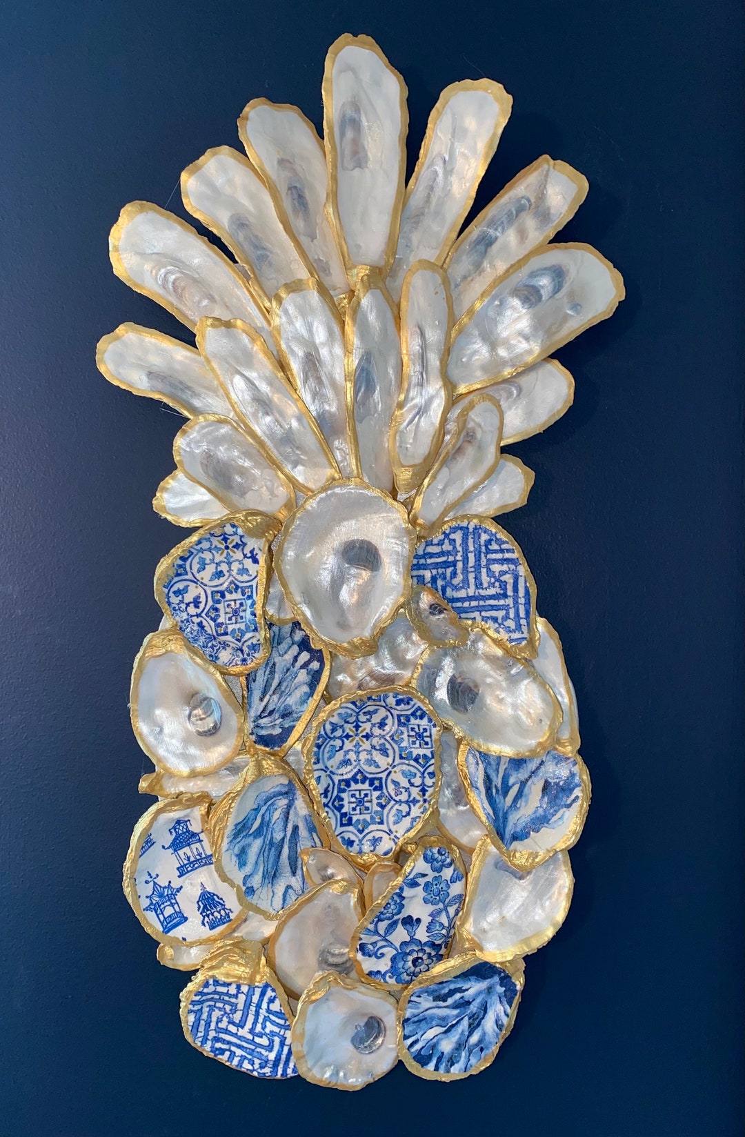 Beautifully Crafted Oyster Shell Pineapple Wall Hanging - Etsy