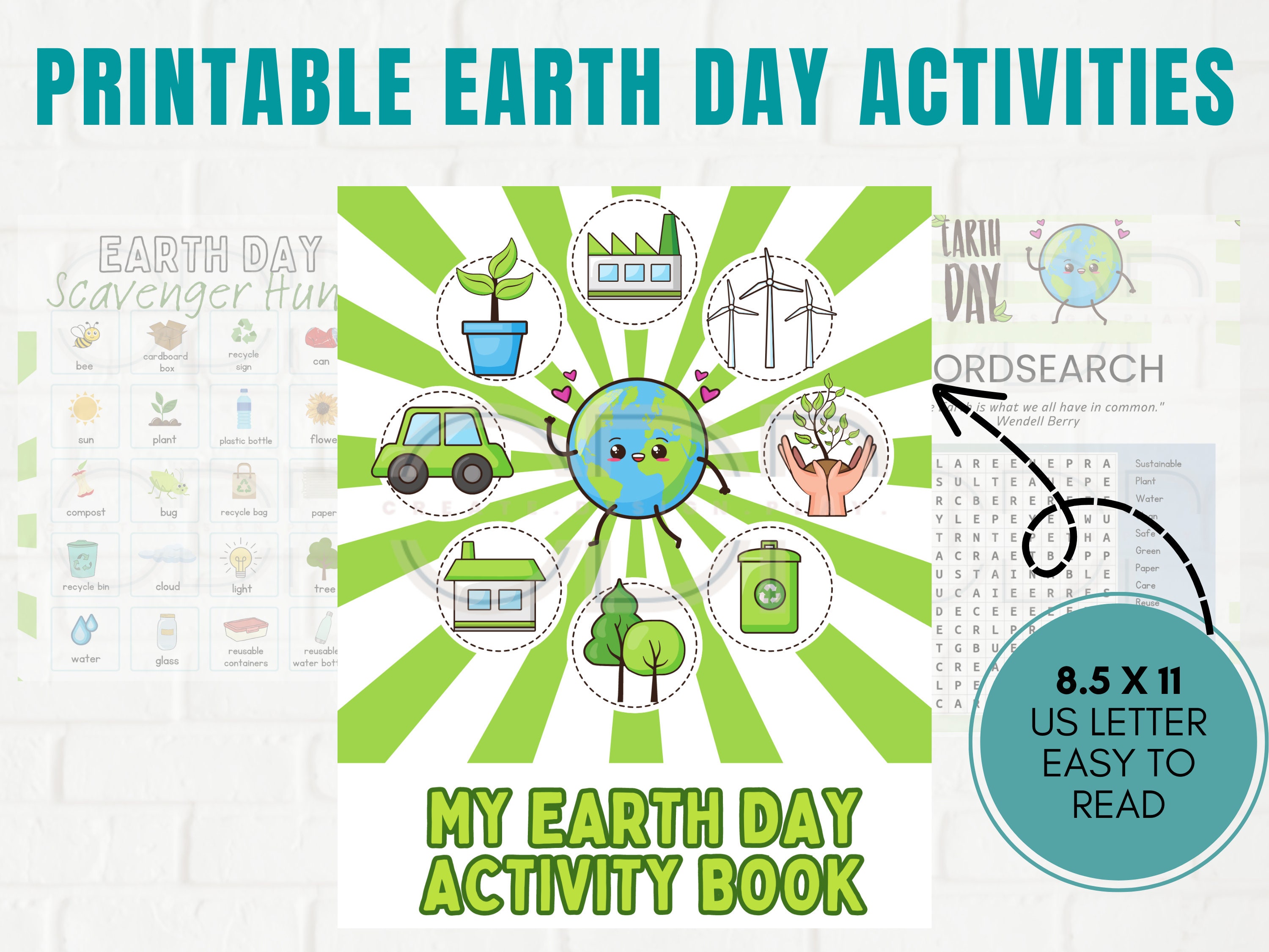 Earth Day Activity Bundle Printable Kids Activity Sheets Earth Day ...