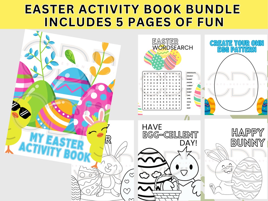Easter Activity Bundle Printable | Easter Egg Bunny Activity Sheet ...