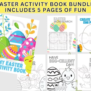 Easter Activity Bundle Printable | Easter Egg Bunny Activity Sheet ...