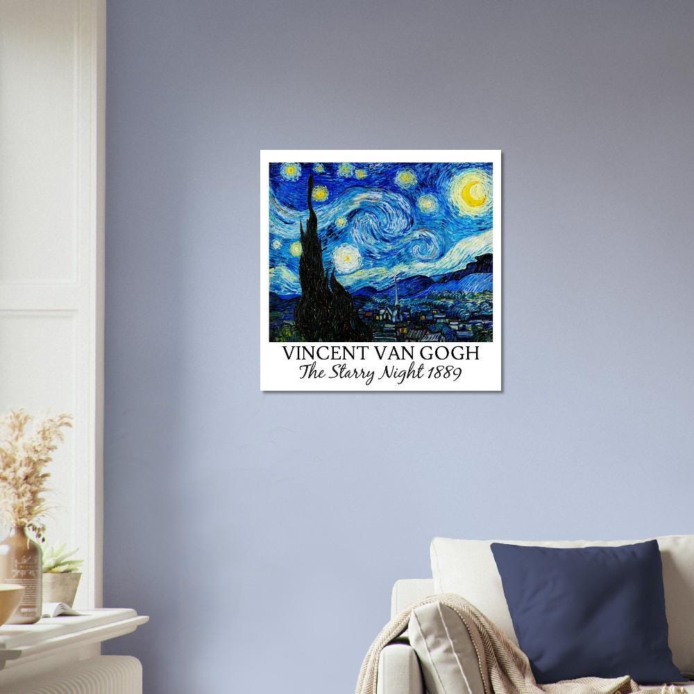 Vincent Van Gogh the Starry Night Premium Matte Paper Poster - Etsy