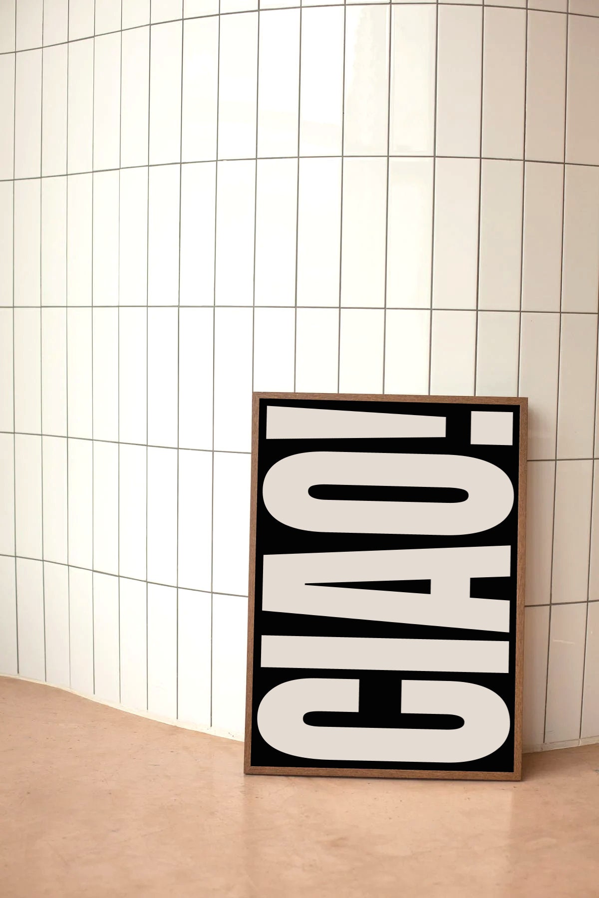 Ciao Poster Retro Typography Print Italian Phrase Wall Art Vintage ...