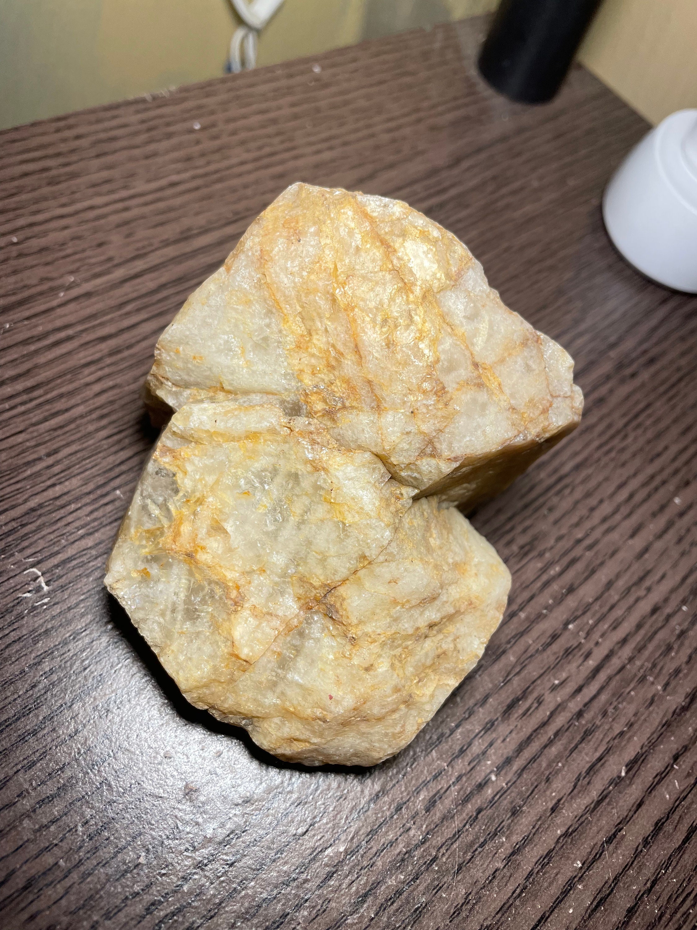 White Clear Yellow Milky Quartz Rock 1lb 13oz Large Rough Milky Quartz ...