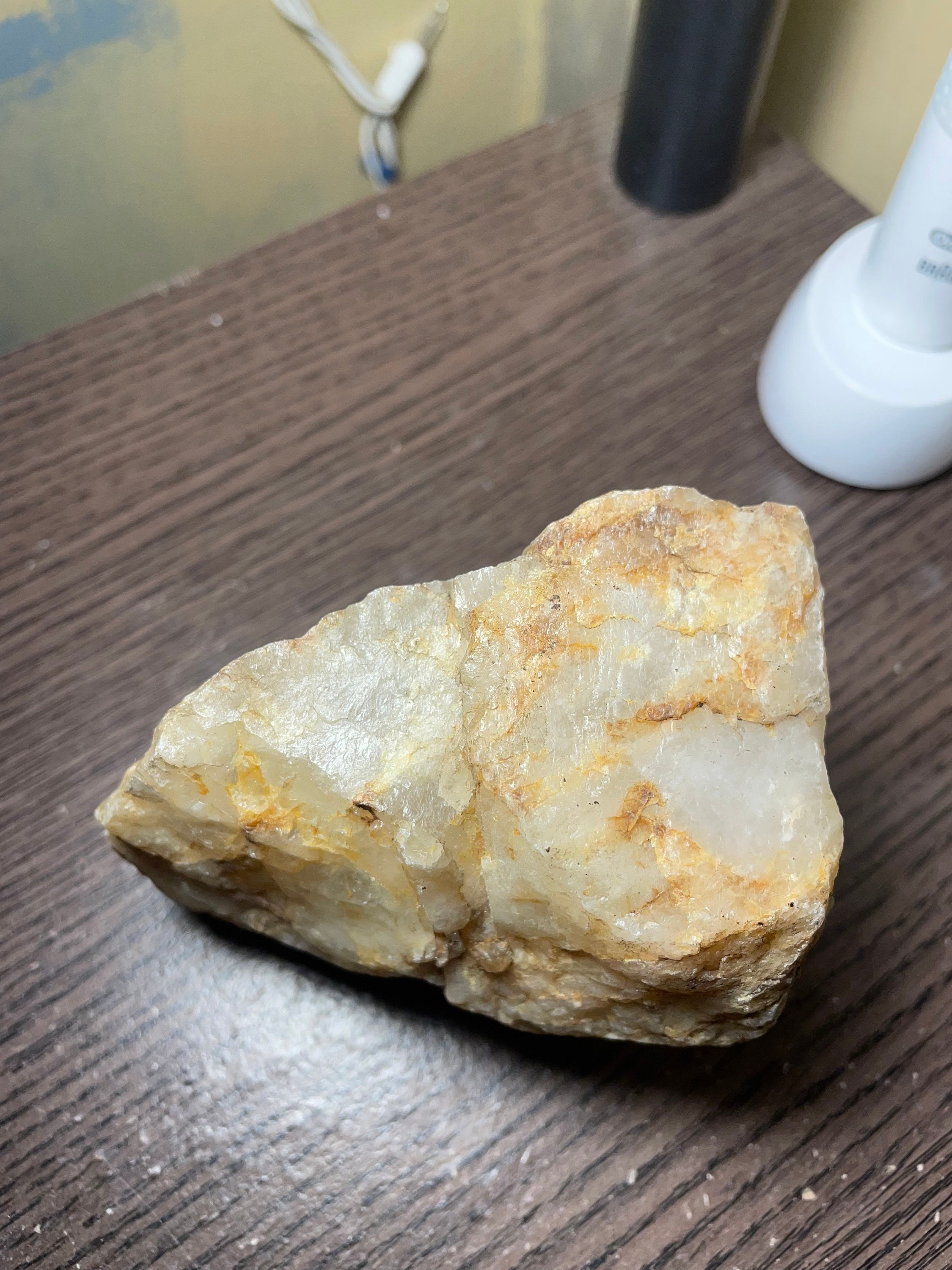 White Clear Yellow Milky Quartz Rock * 1lb 13oz Large Rough Milky ...