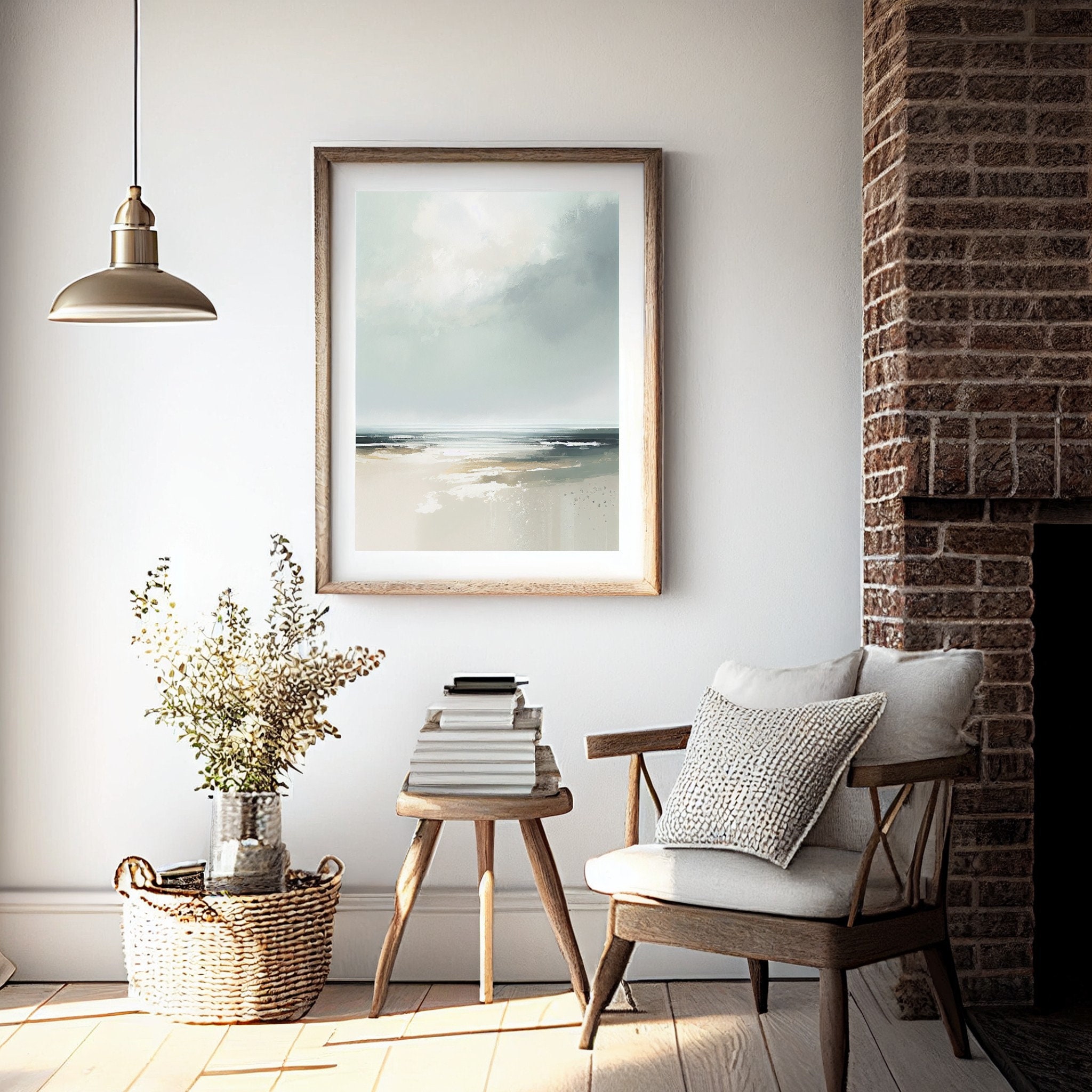 Abstract Ocean Art Coastal Art Minimalist Beach Wave Wall Art Printable ...