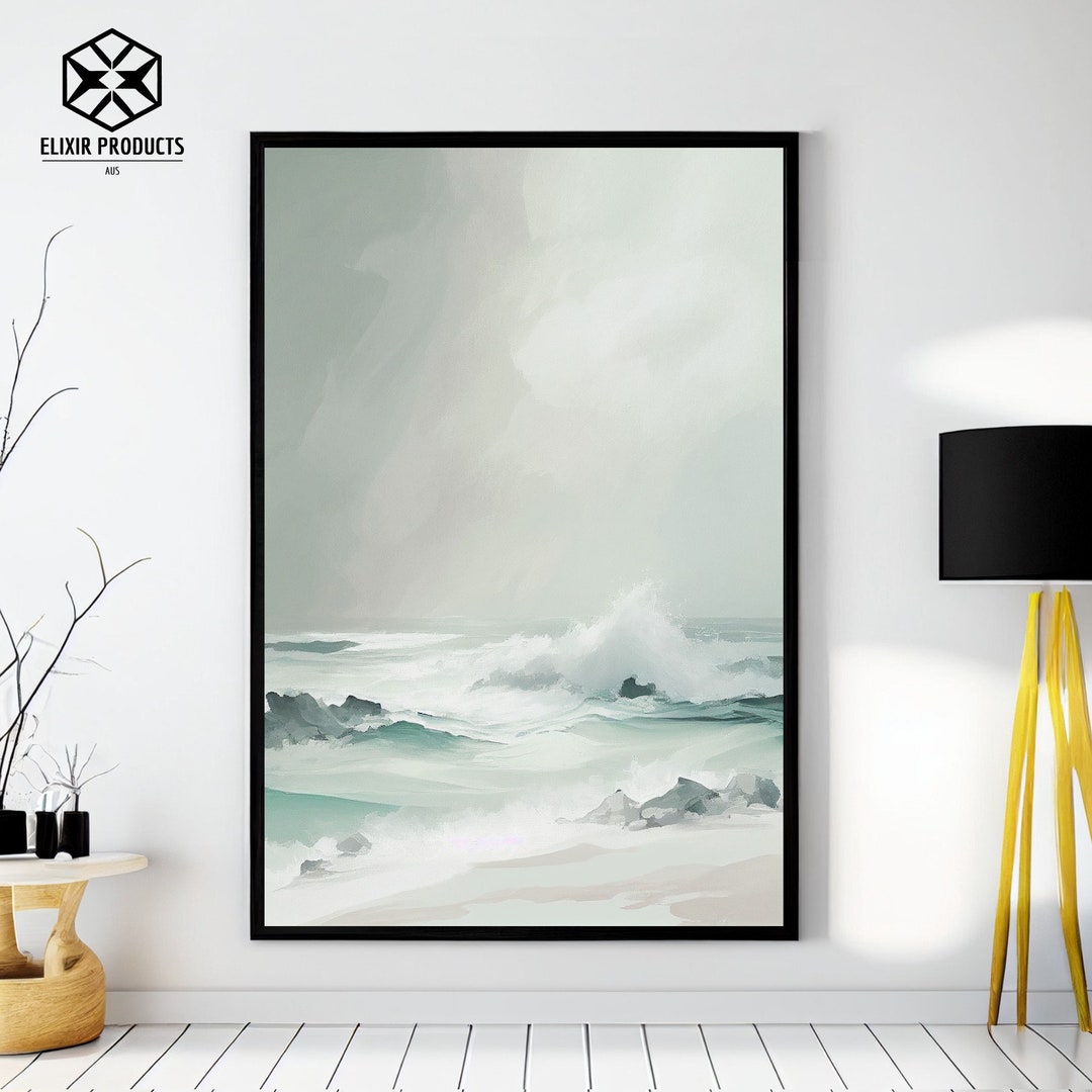 Crashing Waves Art Print INSTANT DOWNLOAD Waves Breaking Print Gallery ...