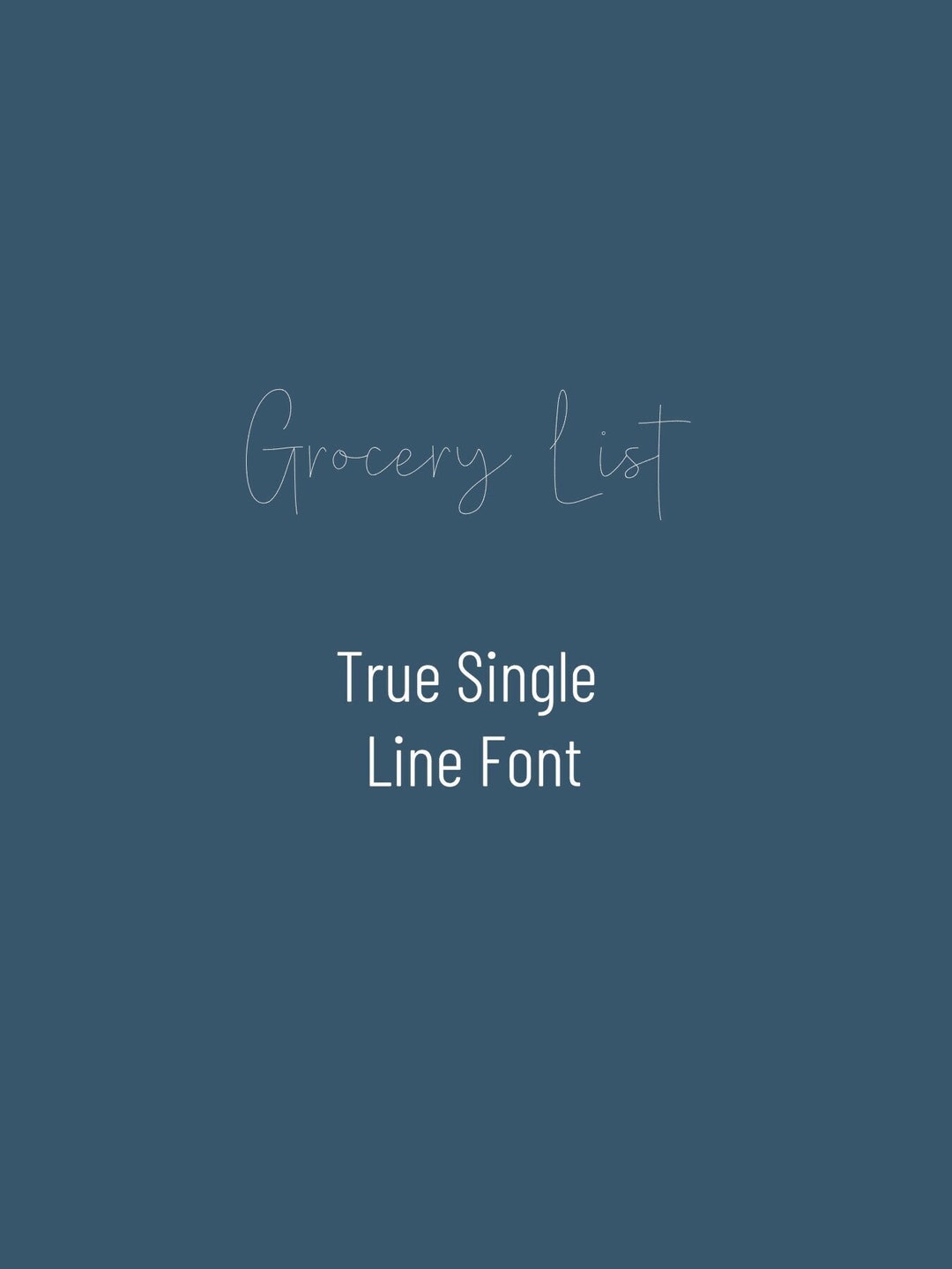 Grocery List Font Single Line Font Single Line Font TTF - Etsy