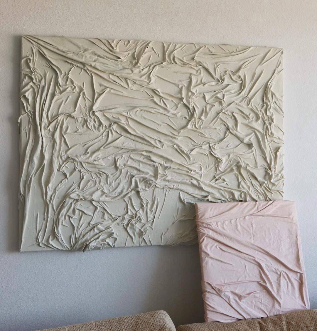 Custom Minimal Textured Art Plaster Fabric Art Abstract Creations - Etsy