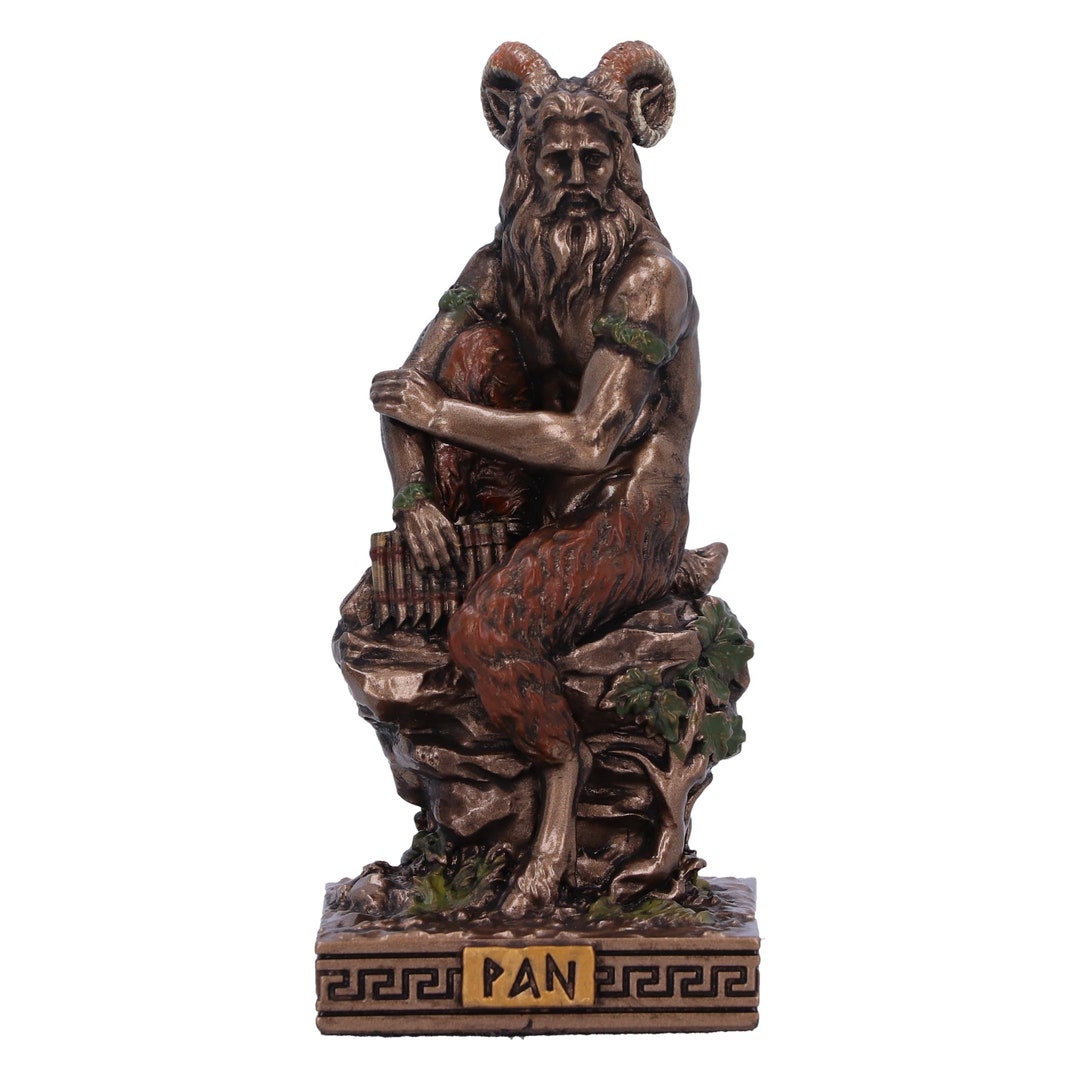 Pan Faun Greek Forest God of Nature Mini Hand Painted Altar Figurine 8 ...