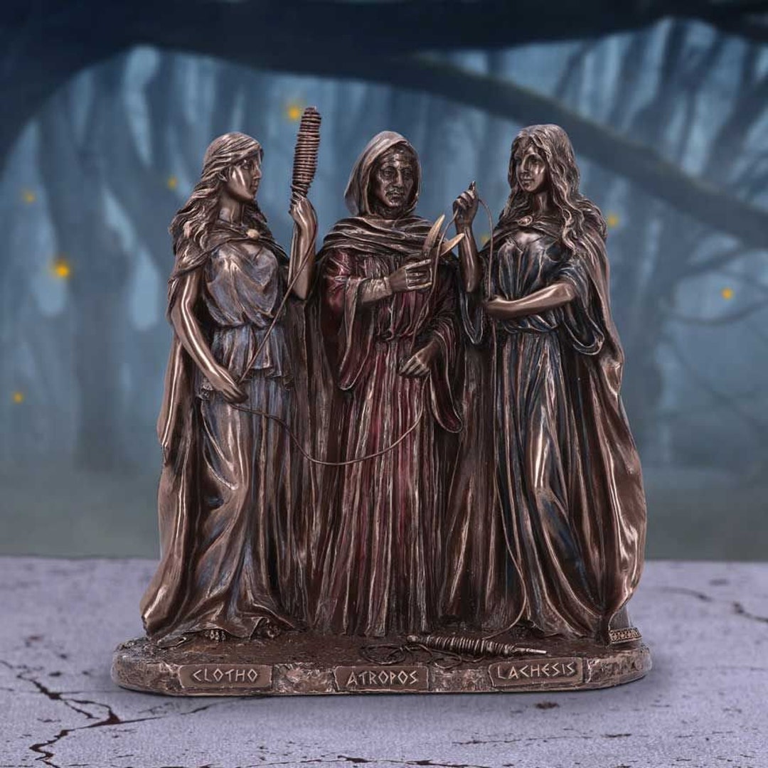 The Three Fates Moirai Goddess Clotho Lachesis Atropos Statue Ornament ...