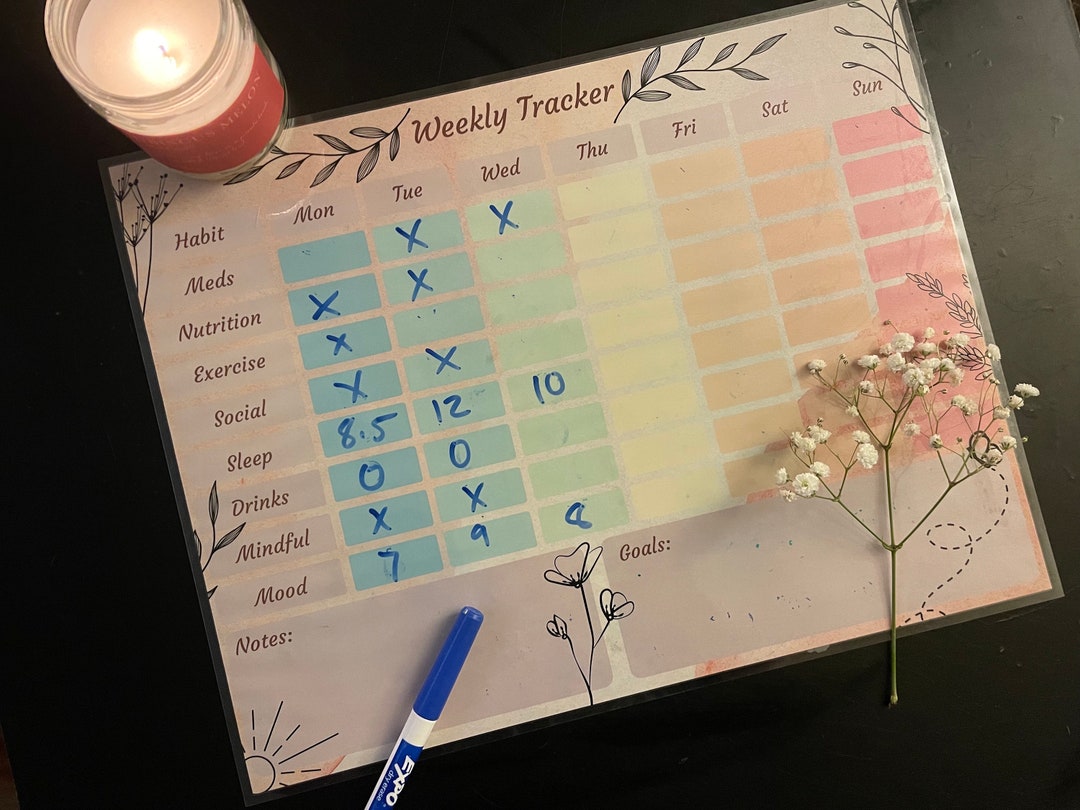Weekly Habit Tracker - Etsy