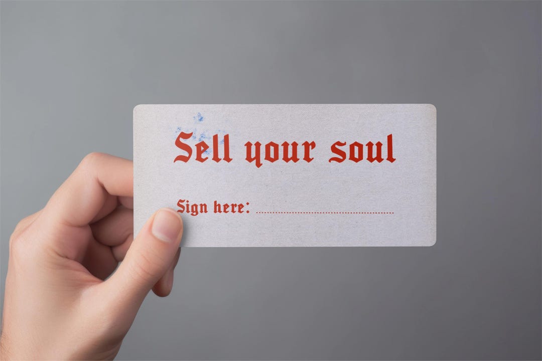 Sell Your Soul - Party Ticket Printable - Red Text - Gothic Event ...