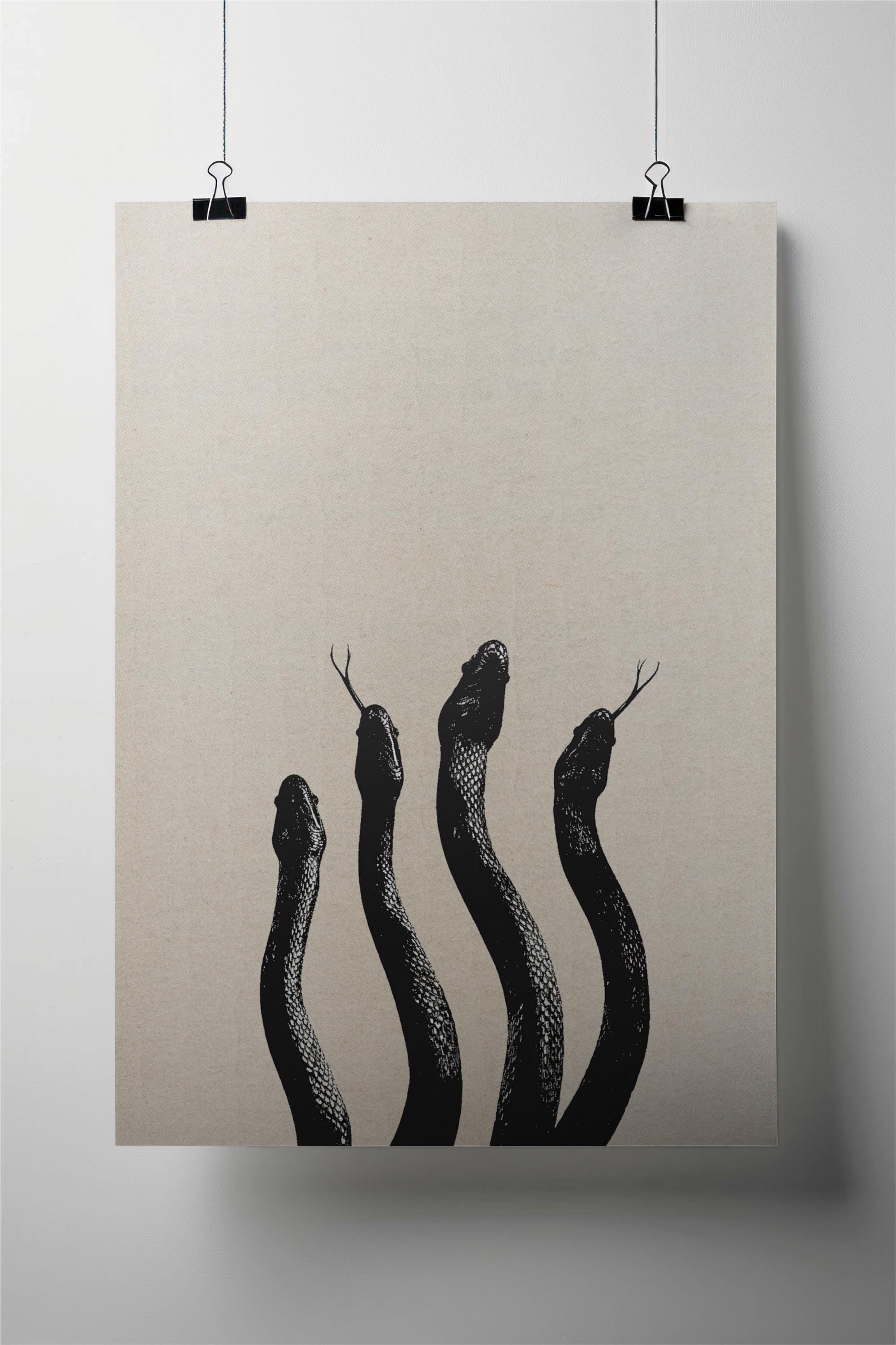 Gothic Snake Poster: Dark Halloween Wall Art (digital Download) - Etsy