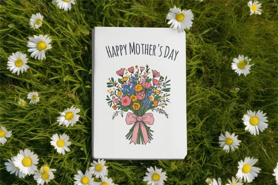 Mother’s Day Folded Card - Floral Printable Greeting Card - Instant ...